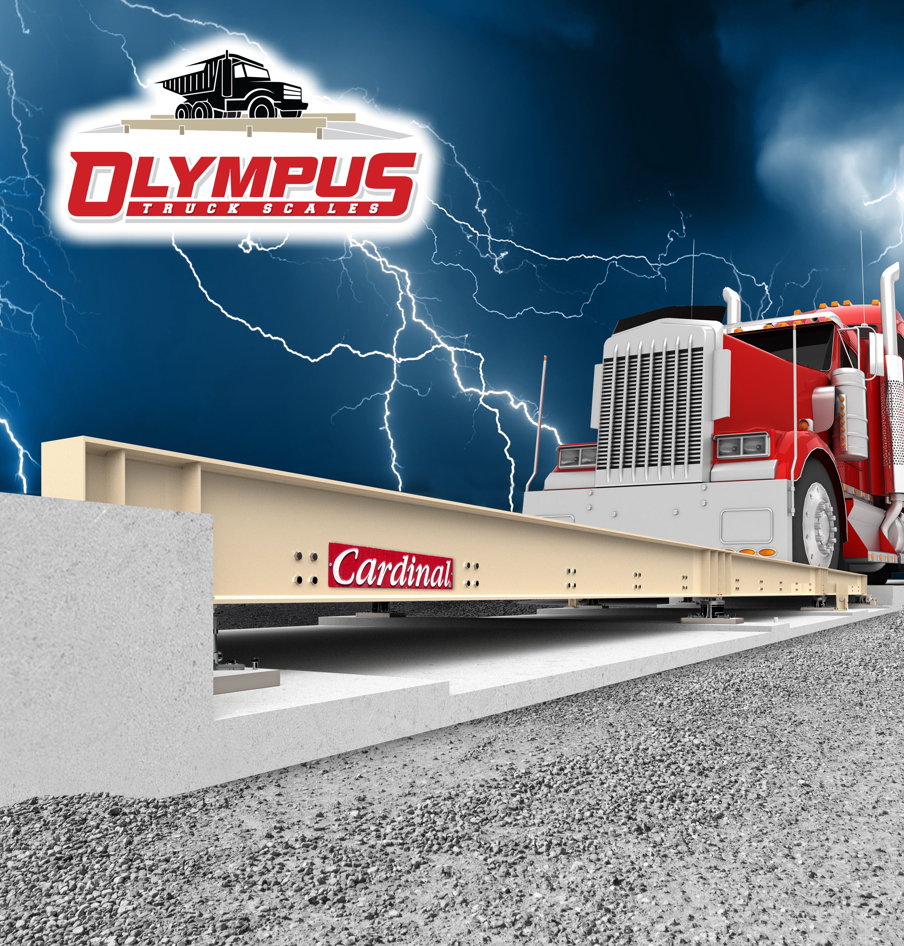 Cardinal Olympus Concrete Deck Truck Scales with SST Hydraulic Load Ce – AAA Weigh